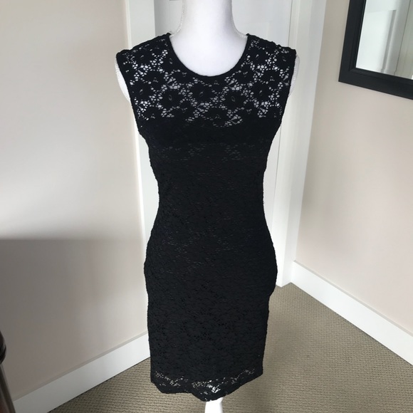 2B Bebe | Dresses | 2b Bebe Black Lace Overlay Dress Medium | Poshmark